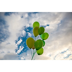 100pcs Dark Green, light green, fruit green Balloons,12 Inches Latex Baby Shower Birthday Jungle Theme Party Decorations