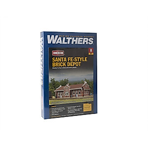 Walthers Cornerstone Series&#174 N Scale Santa Fe-Style Brick Depot 6-3/4 x 3-7/8 x 2-1/4"