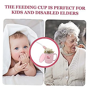 Healeved Stainless Steel Sippy Cup Stainless Steel Drinking Glasses Drinking Glasses with Lids Stainless Steel Cup Lid Sippy Bottles Sip-a-cup Dishwasher Metal Cup Disabled Elder Cup Feeder