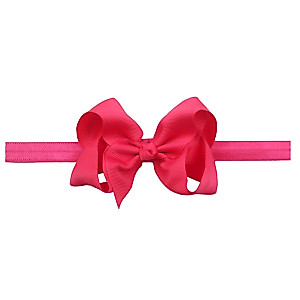 CÉLLOT Baby Girls Headbands Grosgrain Ribbon 4.5" Hair Bows Headband Big Bow Hair Bands for Toddler Pack of 30