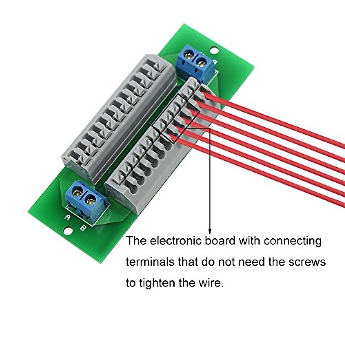 PCB008 1X 12 Position Prewired Power Distribution Board Block 2 Inputs 2 x 13 Outputs for DC AC Voltage New
