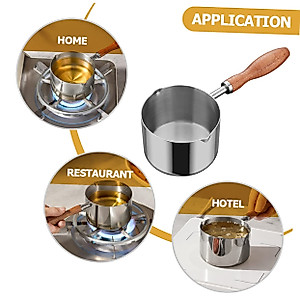 KICHOUSE Hot Oil Pan Coffee Pot Stew Pot Double Boiler Bowls Mini Butter Hot Pot Coffee Milk Warmer Hot Chocolate Pot Outdoor Pot Noodle Pots Egg Pan Pans Baby Metal Stainless Steel Turkey