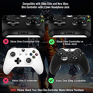 2 Pack Upgraded Bumpers Replacement LB RB Triggers Repair Buttons Parts - Ultra Durable Workmanship with T6 T8 Screwdriver Kit for Xbox One Elite Controller