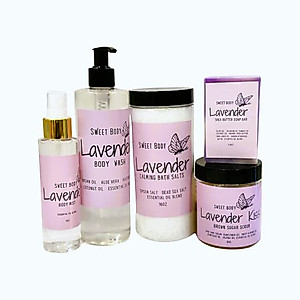 Sweet Body LAVENDER Soft & Fresh Women’s Body Mist, Fine Fragranced Body Perfume Misting Spray, Sensual light scent Fragrance, Hair & Body Spritz Essential Oils 4oz. (Lavender) Pack of 1