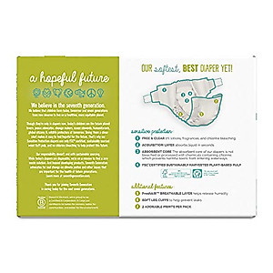 Seventh Generation Baby Diapers, Sensitive Protection, Size Newborn, 31 Count