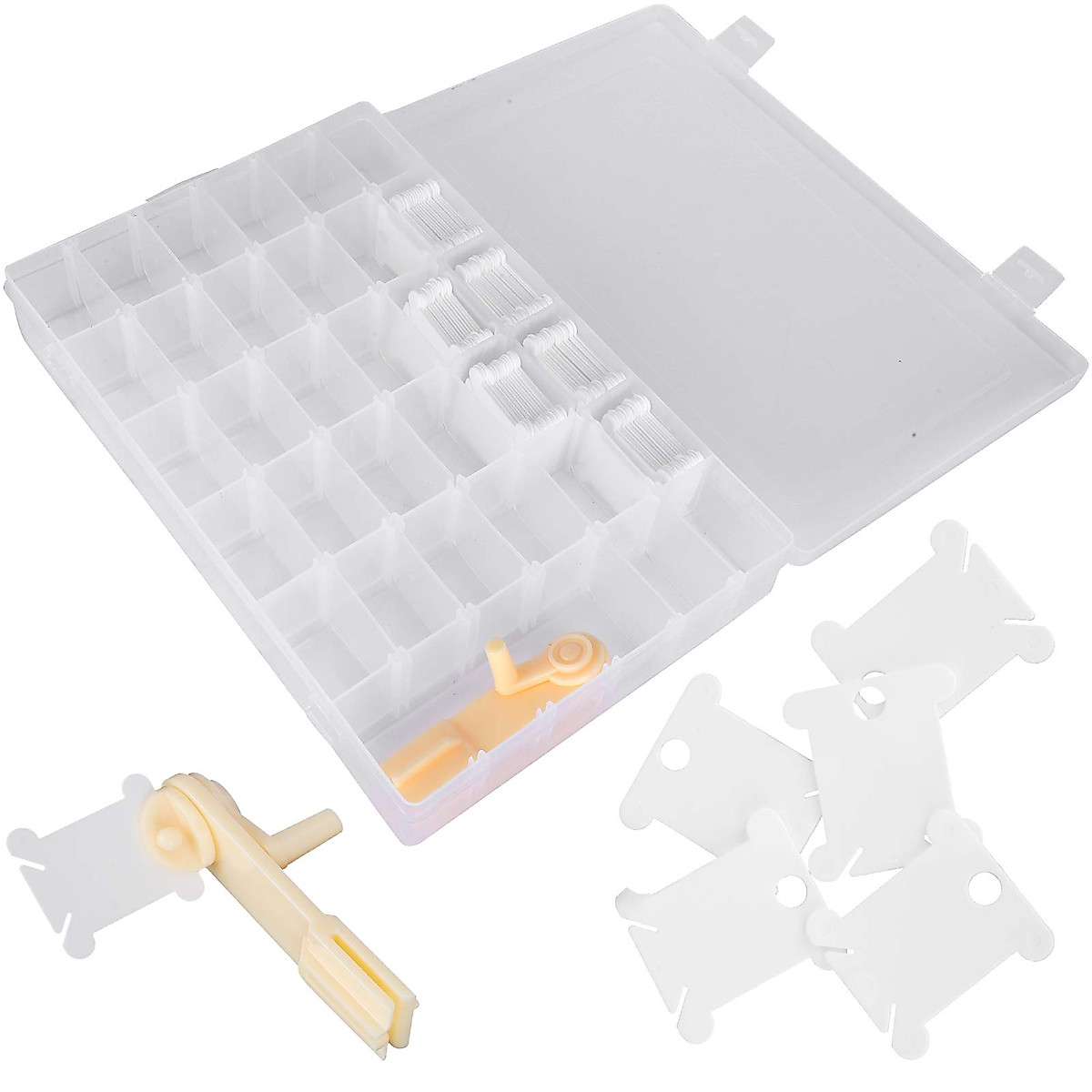 Stitch Winding Board Kit Plastic Accessories Embroidery Boxed Set Embroidery Thread Plate Thread Winder Thread Management Board Remaining Thread Tools Sewing Winders