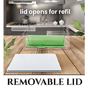 Generic 1 set of Trash Bag Holder, Garbage Bag Holder with a holder for plastic bags, acrylic Trash Bags Holder, Trashbag Holder white wooden cover, Trash Bag Organizer handles to hang on the door