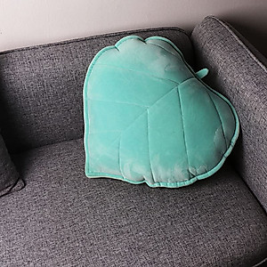 XIGUI 3D Leaf Shaped Throw Pillows， 20 inches Plant Pillow Novelty Plush Cushion Backrest Pillow Home Decoration for Car, Bedroom, Sofa, Couch, Living Room (Pink)