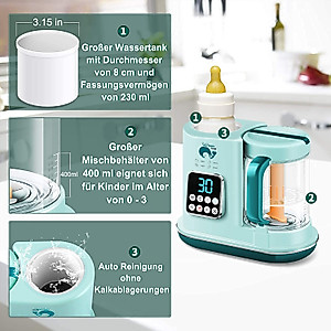 Baby Food Maker | Baby Food Processor | Multi-Function Baby Food Steamer Grinder | Auto Cooking & Blending | Self-Cleaning Water Tank | Bottle Warmer | Make Nutritious Foods for Babiese