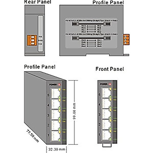 ICP DAS NS-205 10/100 Mbps speed Unmanaged 5-Port Industrial Ethernet Switch with Din Rail Mount