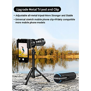 APEXEL High Power 36X HD Telephoto Lens, Telephoto Mobile Cell Phone Lens with Tripod for iPhone 15/14/13 Pro, Samsung and Most Smartphone