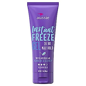 Aussie Instant Freeze Hair with Jojoba Oil & Sea Kelp Gel, 7.0 oz