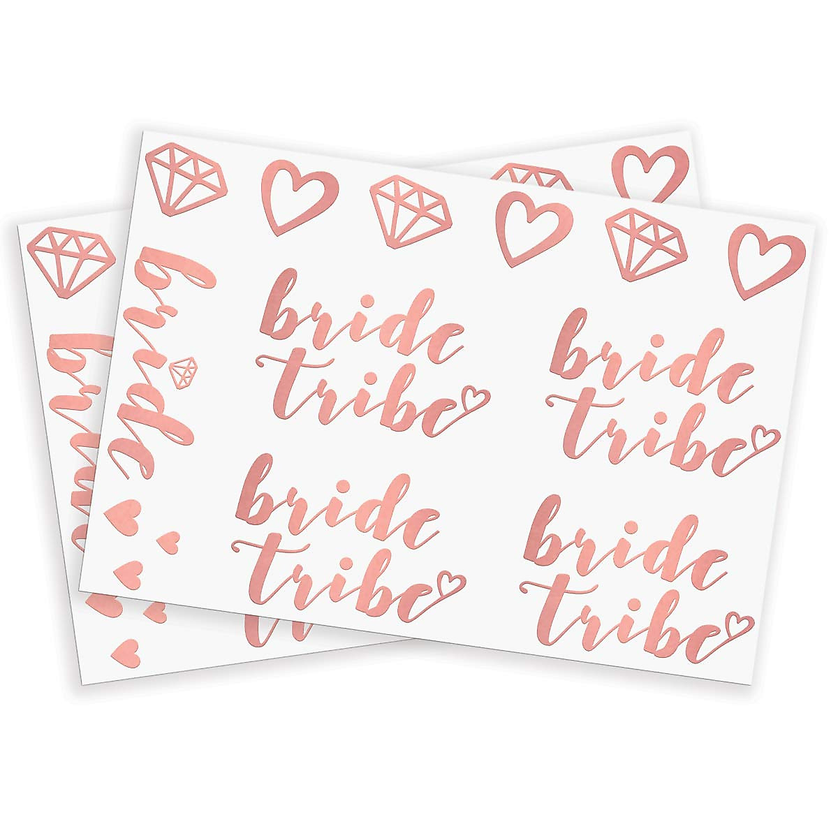 xo, Fetti Rose Gold Pink Bachelorette Party Decorations Kit - Bridal Shower Supplies | Bride to Be Sash, Rhinestone Tiara, Veil + Bride Tribe Tattoos
