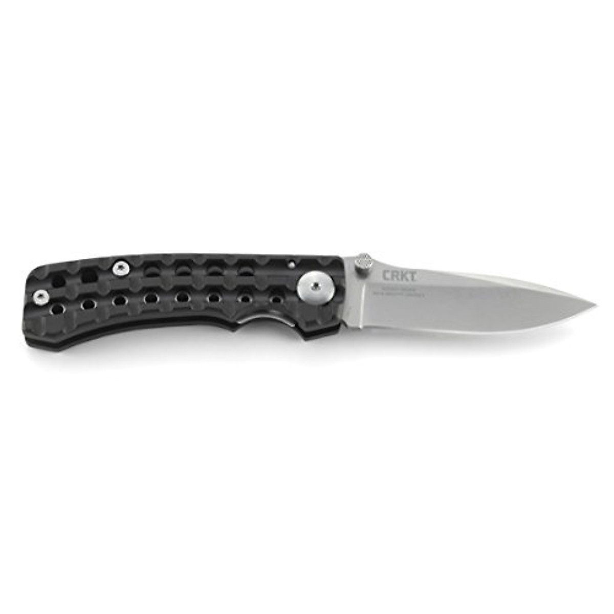 CRKT Ruger Go-N-Heavy Compact EDC Folding Knife with Sheath: Heavy Duty Outdoor, Everyday Carry, Plain Edge Blade, Thumb Stud, Liner Lock, Aluminum Handle, Nylon Sheath R1803