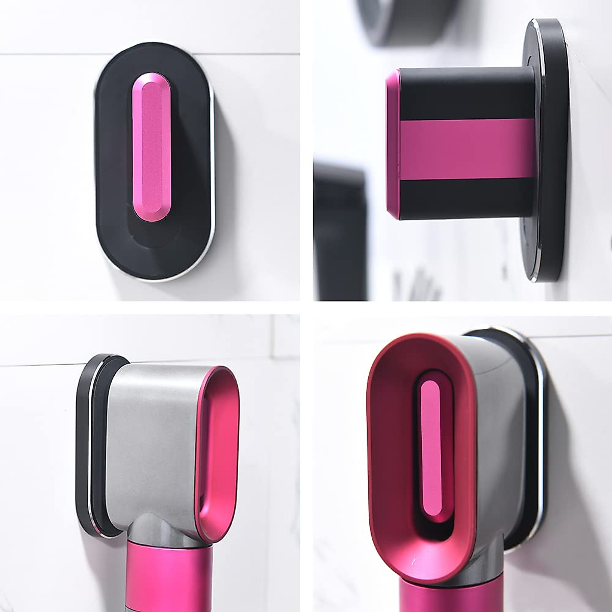 Luvitory Wall Mount Holder for Dyson Airwrap Styler Hair Curling Wand Barrels and Brushes, Metal Organizer Holding Shelf, Curling Wand and Accessories Organizer, Suitable for Home Bedroom Bathroom