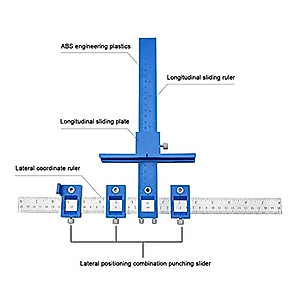 Cabinet Hardware Jig Tool Drill Guide Cabinet Handle Jig Cabinet Handle Template Tool Cabinet Knob Template Tool Power Tool Accessory Jig Cabinet Jig for Handles and Pulls with Storage