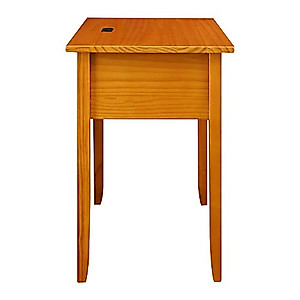Casual Home Lucia USB Port-Honey Oak Nightstand