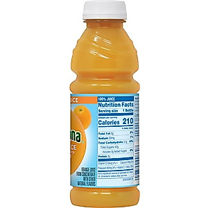 Tropicana 100% Orange Juice, 15.2 fl oz (Pack of 12) - Real Fruit Juices, Vitamin C Rich, No Added Sugars, No Artificial Flavors