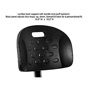 Perch Ergonomic Industrial Chair with Handle and Stationary Caps, Workbench Height