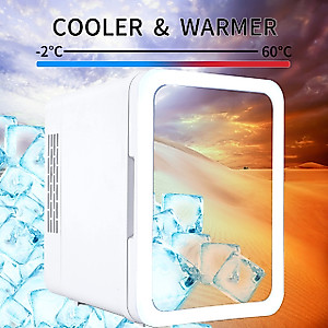 ZLPTEAM Mini Fridge 4 Liter, Mirror Mini Fridge, Skin Care Fridge, Beauty Fridge