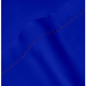 Gold Moon 650-Thread-Count 100% Egyptian Cotton King Size Sheet Set, Super Soft, Breathable, Solid Sateen Finish, 4 Piece Set, 18" Deep Pocket, Royal Blue