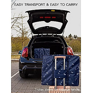 CHYUANX Moving Bags heavy duty extra large , Storage Bags Organizer with Strong Handles Wrap Around and Durable Zippers for Clothing Blanket Storage bags, Waterproof Foldable Carrying Moving Tote bags ,Dorm Room Moving Supplies, Space Saver Bags( 105L,2 P