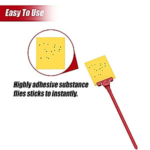 Slapstick Fly Swatter – Fly Catcher with Sticky Paper – Fly Trap for Flies, Mosquitos, Bugs – Efficient Fly Traps for Home – High Adhesive Power – Pack of 5 Adhesive Fly Strips - Now with Extra Packs