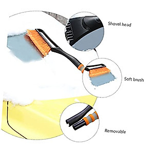 Yardwe 2PCS Snow Shovel Windshield Scraper Snow Broom for car Snow Remover Cleaning car Snow Mover car Snow Removal Brush Glass Cleaner Tool multitools Snow plow 2in1 Window Plastic
