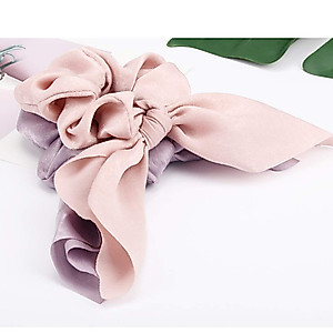 Ondder Hair Scrunchies for Women: Cute Bow Ribbon Elastic Hair Bands, Ponytail Holders and Hair Accessories
