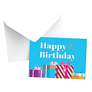 Feelfine 32 Pack Birthday Cards, 4.2x5.5 Inches Birthday Cards Bulk, Blank Birthday Card with Envelopes and Stickers for Women Men and Kids