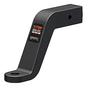 CURT 45460 Commercial Duty Forged Trailer Hitch Ball Mount, 2-1/2-Inch Receiver, 20,000 lbs, 1-1/4-Inch Hole, 8-Inch Drop, Black