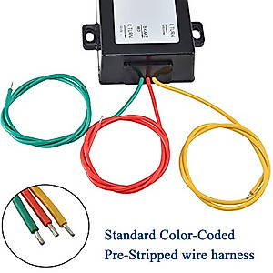 Oyviny 2-to-3-Wire Splice-in Trailer Tail Light Converter Electrical System Turn Signal Brake Wire Harness Adapter Color Coded for Trailer RV Dinghy Towing Pickup Trucks Vans