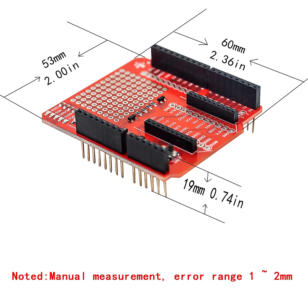 for XBee Shield Adapter Communication Breakout Board Red for Arduino UNO R3 Connectivity XBEE S2C Module with Female Header Pins