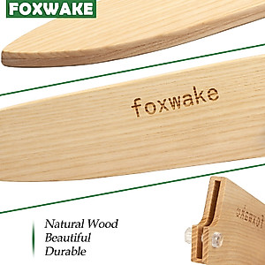 Foxwake Chef Knife Edge Guard, 8 Inch Wood Knife Sleeve, Knife Cover, Knife Sheath, Knife Blade Case with Pin, Single Knife Holder Fit for Gyuto Chef & Santoku Knife