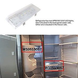 WPW10515057 (AP6022533) W10515057 3021141 PS11755866 W10398007 LED Light Replacement for WRS322FDAW03 REFRIGERATOR