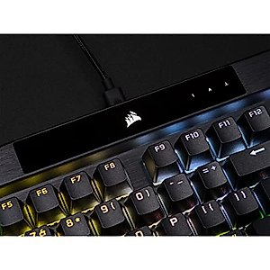 Corsair K70 RGB PRO Wired Mechanical Gaming Keyboard (Cherry MX RGB Red Switches: Linear and Fast, 8,000Hz Hyper-Polling, PBT Double-Shot PRO Keycaps, Soft-Touch Palm Rest) QWERTY, NA - Black