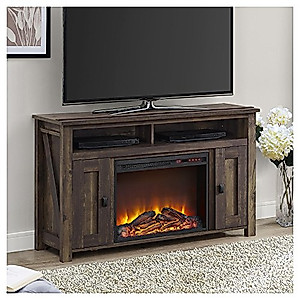 Ameriwood Home Farmington Electric Fireplace TV Console for TVs up to 50", Rustic
