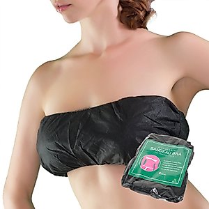 Disposable Bras - Appearus 30 Ct. Spa Bandeau Bra for Spray Tanning & Spa Treatments (Black)