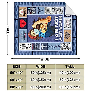 Joyloce Nurse Gifts for Women Nurses Blankets Throws Flannel Fleece Blanket Super Soft Throw Warm Cozy Nurses Blanket 60"X50" Nurses Week Appreciation Nursing Student Graduation Birthday Gifts