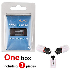DIGITNOW Record Player Needles,3 Pack Replacement Stylus for Turntable,Upgraded Record Player Cartridge with Stylus Replacement for Vintage LP, Phonograph