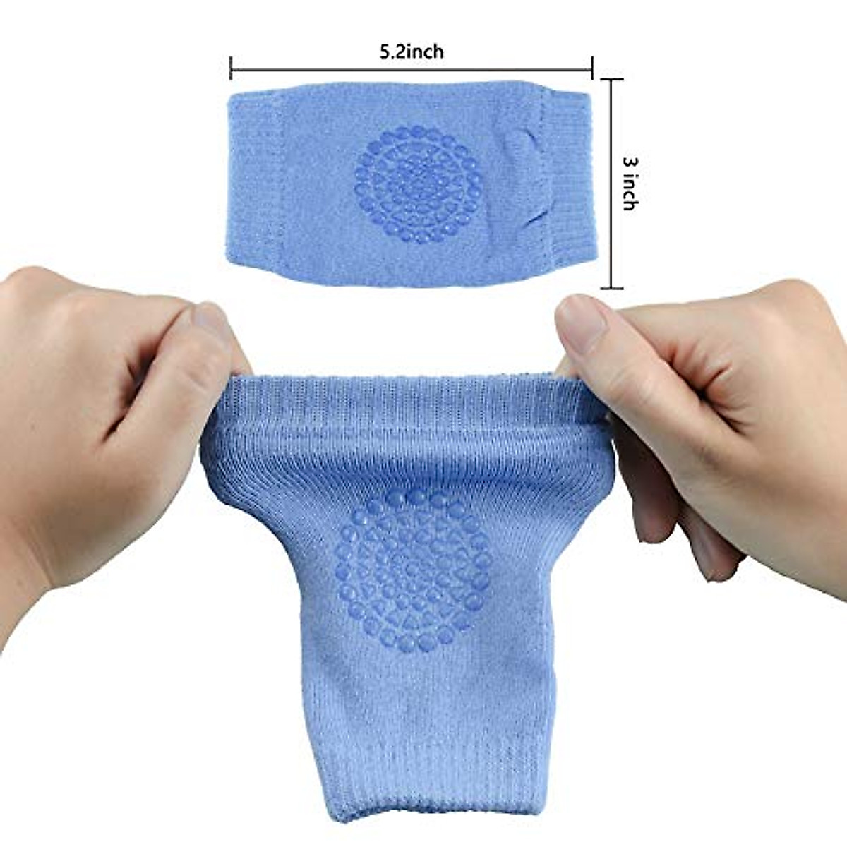 Little World Baby Knee Pads, Baby Knee Pads for Crawling, Anti Slip Baby Crawling Knee Pads, Unisex Baby Knee Protectors Toddler Leg Warmer, Safety Walking Kneepads, Knee Pads for Babies (5 Pairs)