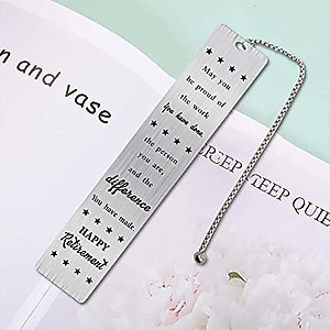 Jzxwan Retirement Gifts for Women Men 2023, Happy Retirement Bookmark for Coworker Librarian Teachers Nurses Mom Friends, Retired Gift