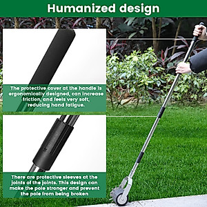 KYEEN-TOOLS Wheel Rotary Manual Edger Lawn Tool, Hand Edger Lawn Tool Made of Stainless Steel, Adjustable Length, Ideal for Precise Grass Trimming Along Sidewalks, Garden, Driveways, and Flower Bed
