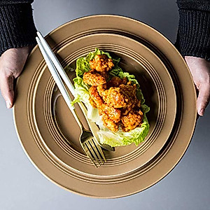 GagalU Dinner Set,Porcelain Dinnerware Sets, Modern Minimalist Style Salad Bowls and Steak Plates Sets | 22 Pieces Ceramics Dinner Combination Set with Mug for Restaurant