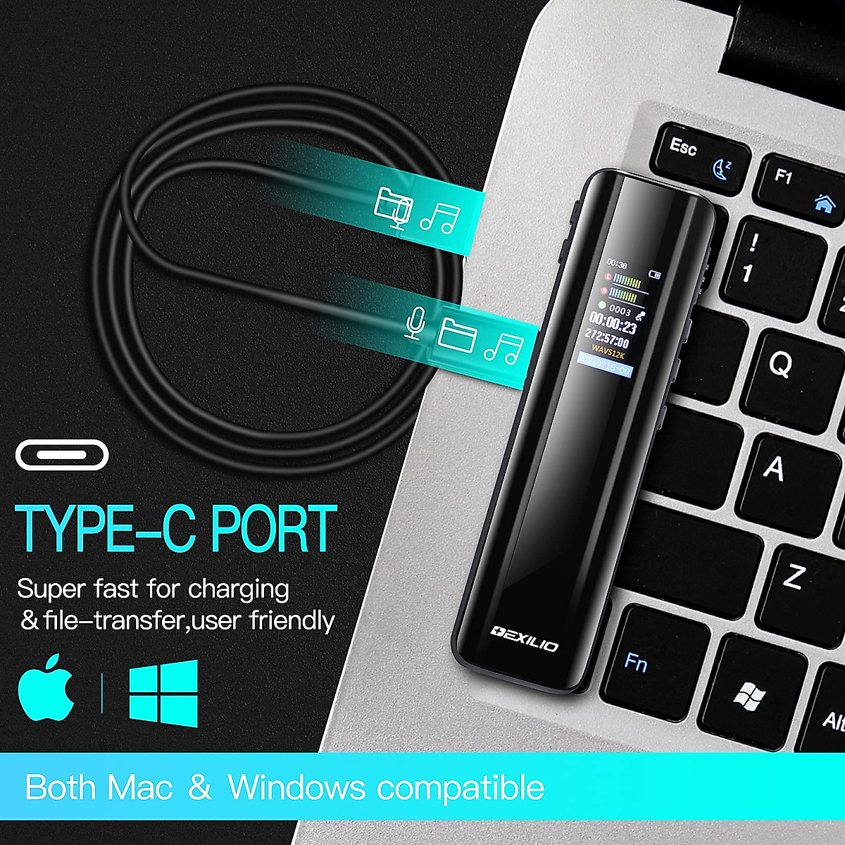 5-Star Compatible Inkjet Cartridge 64GB Professional Digital Voice Recorderr