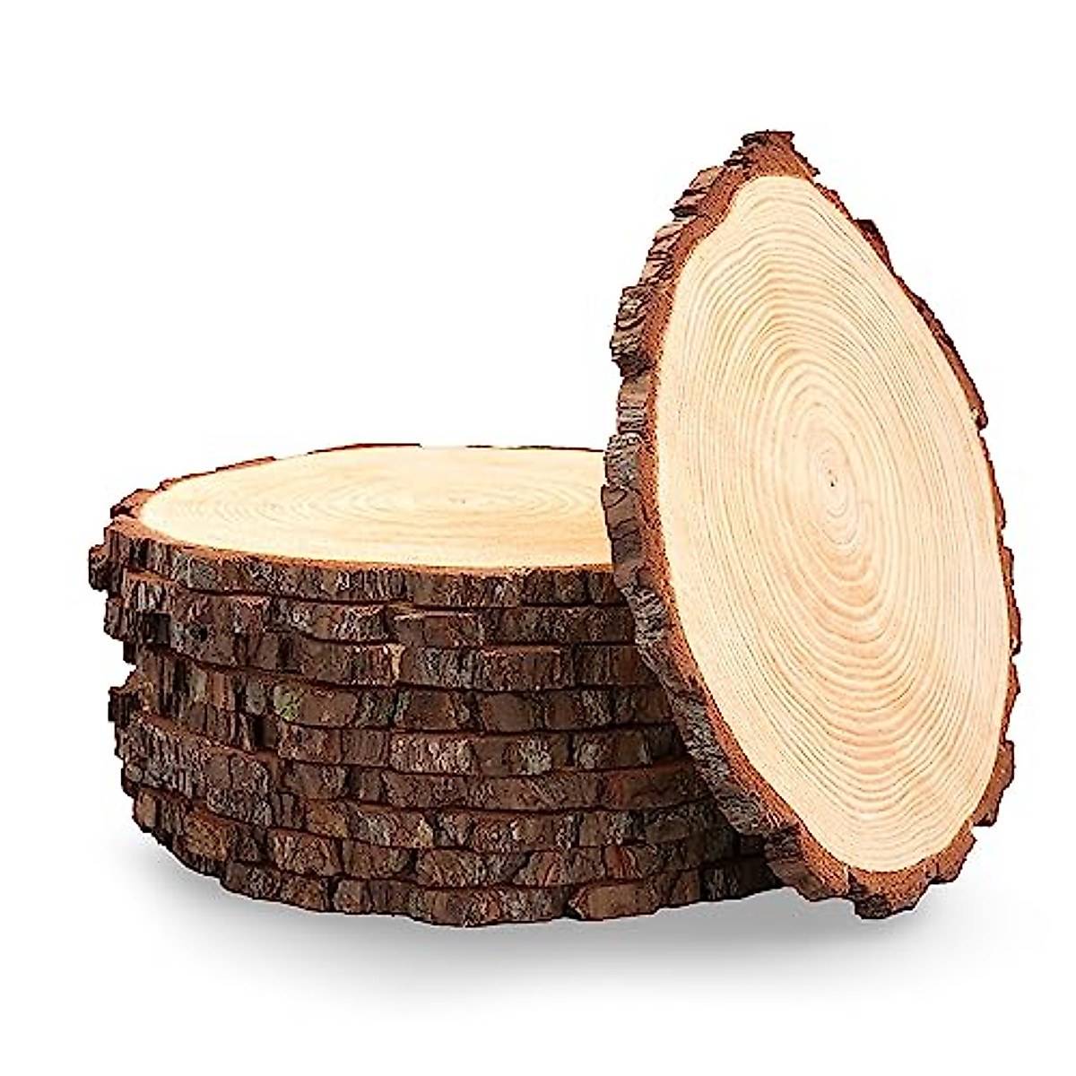 Set of (10) 12-13 inch Wood Slices for centerpieces! Wood Slice centerpieces, Wood Rounds, Tree Slices (12 inch)