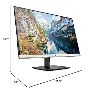 HP 27f Monitor 27” 4K UHD (3840 x 2160) 60Hz Refresh Rate IPS Panel 5ms GTG 16:9 300 nits Brightness Up to 1.07 Billion Colors AMD FreeSync Technology 178° Viewing Angle DisplayPort + HDMI Cable
