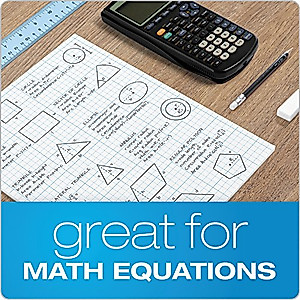 TOPS Cross Section Pad, 1 Pad, 5 Squares/Inch, Quadrille Rule, Letter Size, White, 50 Sheets/Pad, 1 Pad (35051)