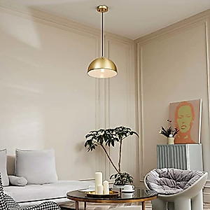 Novogratz x Globe Electric 65826 Hazel 1-Light Pendant Lighting, Matte Brass, Bulb Not Included