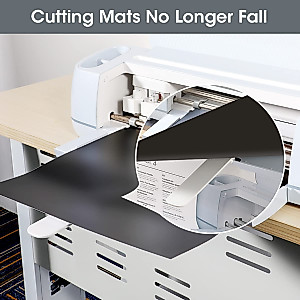 Lenink Extension Tray Extender Compatible with Cricut Maker 1/3, Cutting Mat Extender Holder Hanger for 12"x24" and 12"X12" Cutting Mat White